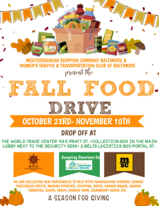 Fall Food Drive - Women's Traffic & Transportation Club of Baltimore